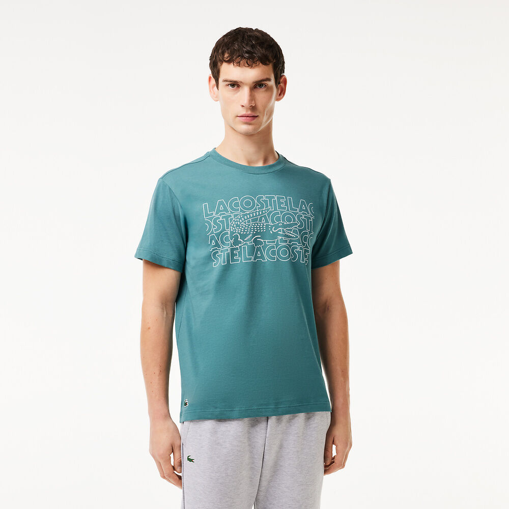 Ultra-Dry Printed SPORT T-shirt Blue | Lacoste