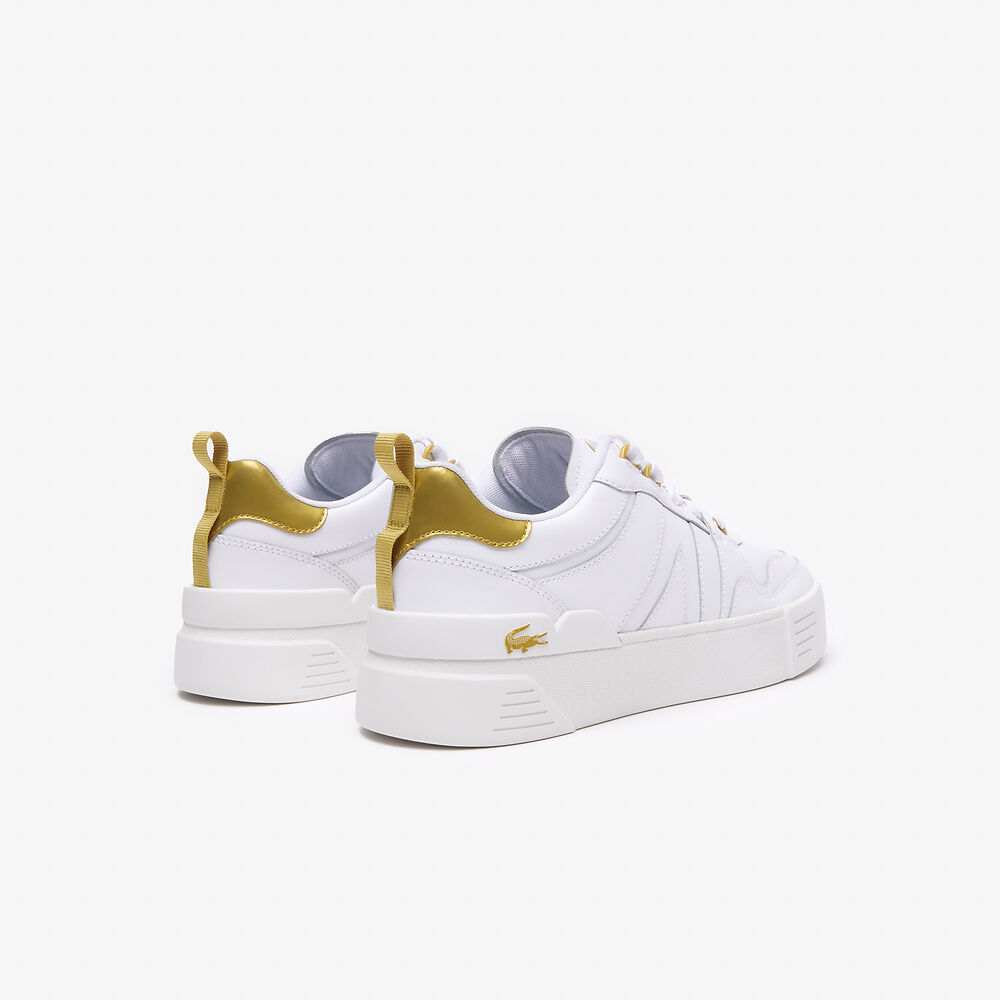 Women's L002 Sneakers White Gold | Lacoste